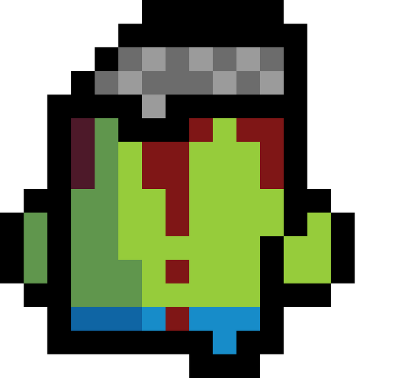 8-Direction Pixel Art Zombie character sprites by Tiki-Ted