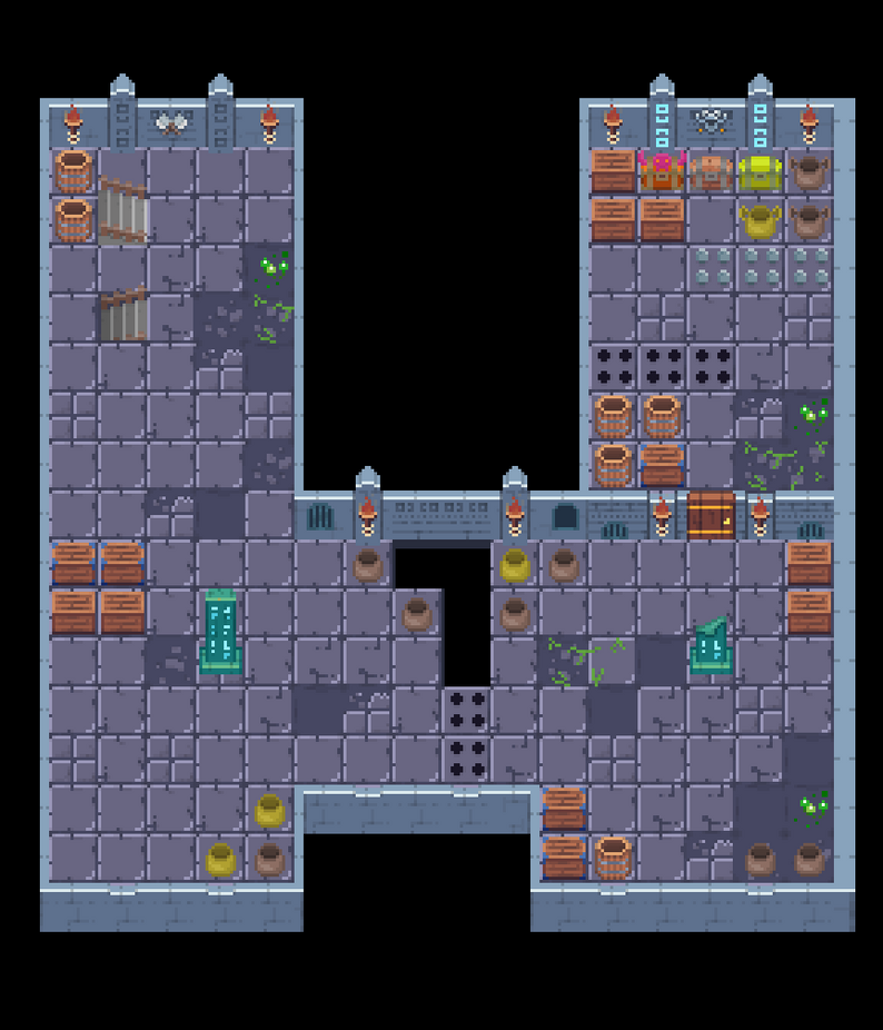 Top-Down Dungeon TileSet 2D by RedSteve