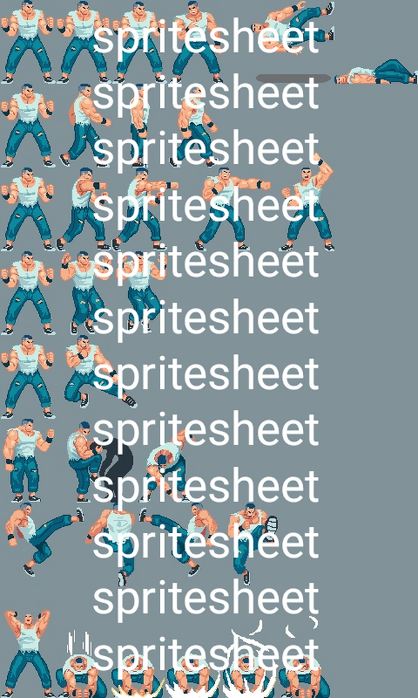 Beat em up player sprite sheet by Sunland games