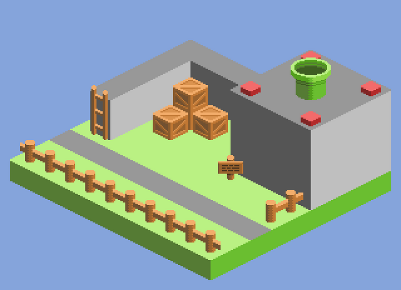 Isometric Template - 32x32 Pixel Tiles (CC0, Free) by VEXED