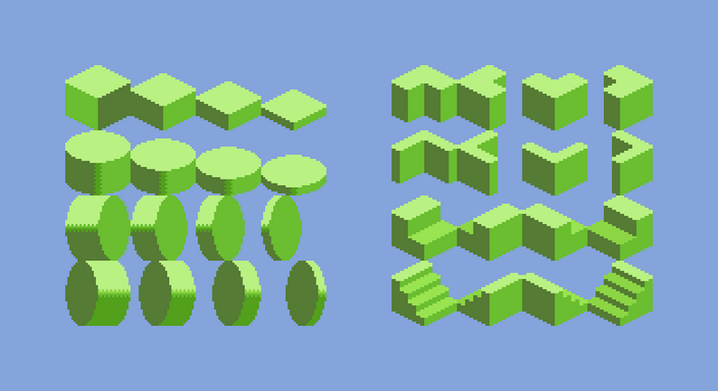 Isometric Template - 32x32 Pixel Tiles (CC0, Free) by VEXED