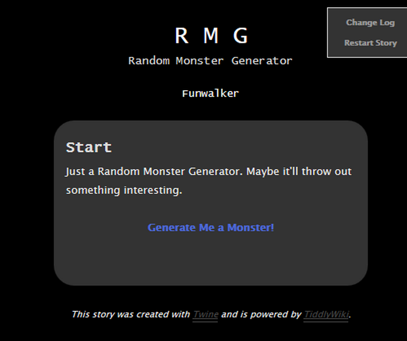 Random Monster Generator (WIP) by funwalker