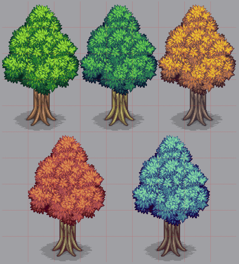 Mega Tiles Trees: Forest Pixel Tiles by Mega Tiles