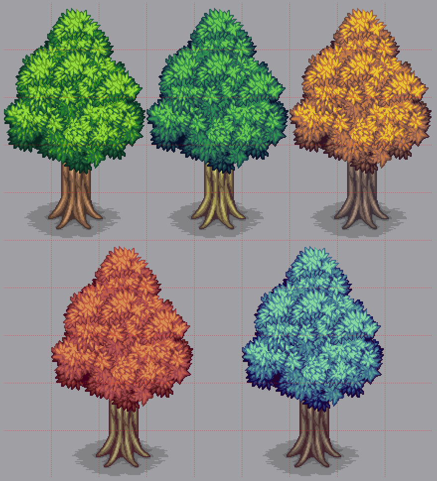 Mega Tiles Trees: Forest Pixel Tiles by Mega Tiles