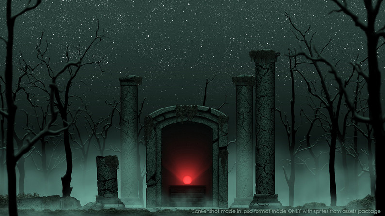 2D Dark Environment pack by PixelArtisan