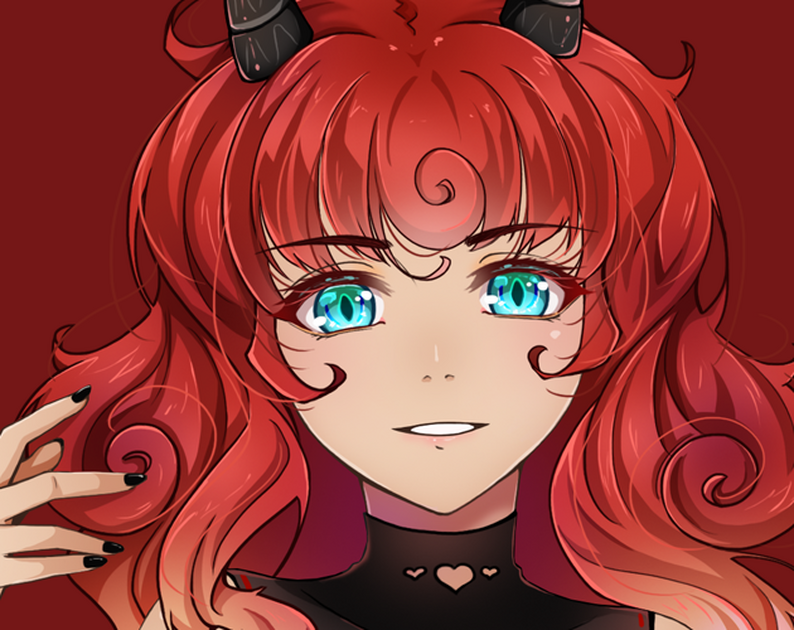 Elegant Succubus by AnankeKeirin