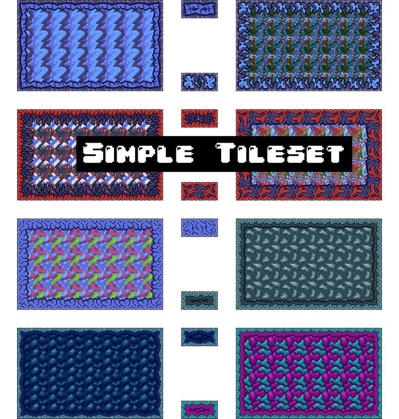 Simple tileset, platforms and rock assets by kimpo
