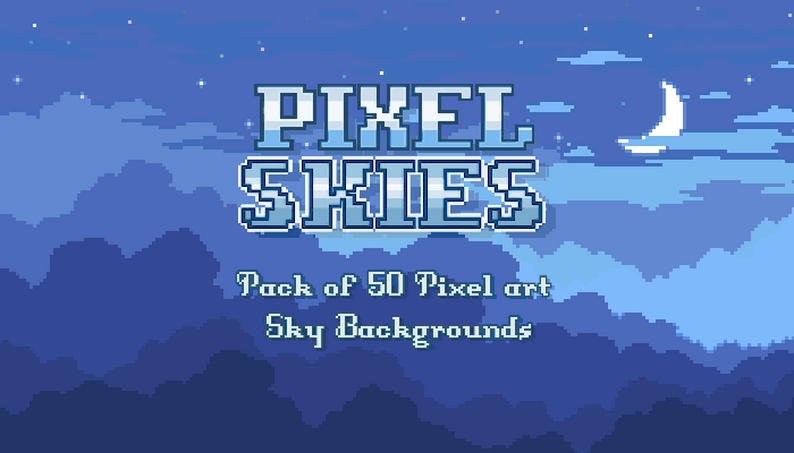 Pixel Skies - Pixel art Sky Background pack by Digital Moons