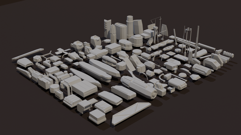 Low Poly Kit-Bash Set by Siris Pendrake