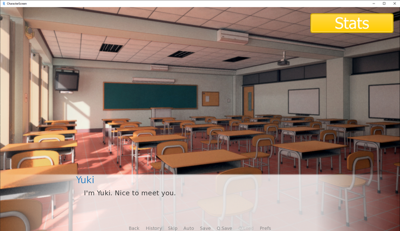 Character Screen by Zeil Learnings