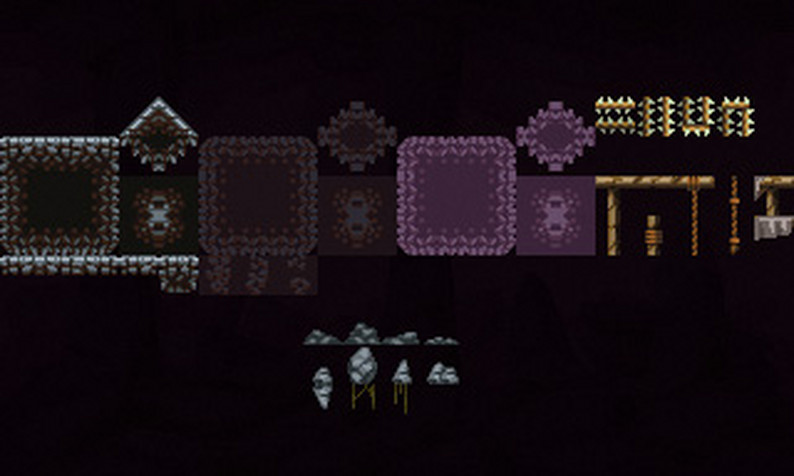 Rocky Caves Platformer Tileset by andr.art