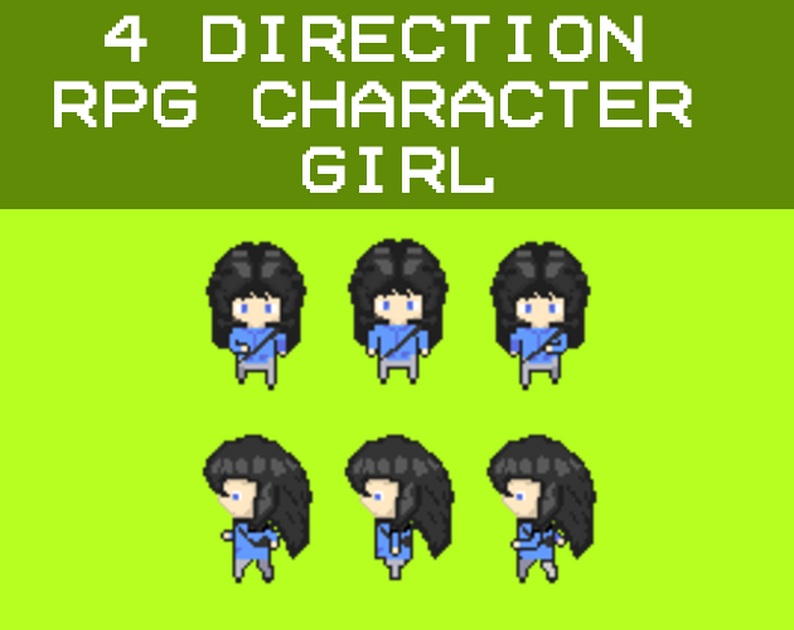4 Direction RPG Character Girl by Mang_fatih