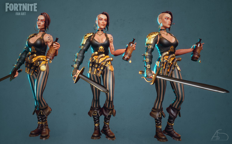Pirate Skin Fortnite by Arianna Staibano