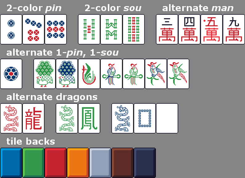 Pixel assets - Mahjong Tiles by Blueeyedrat