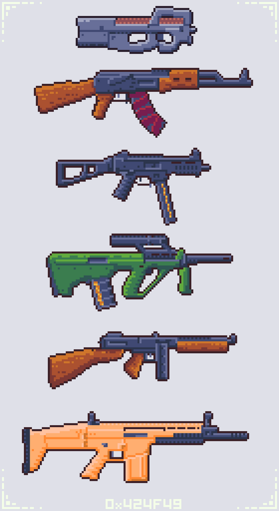 Pixel Art Weapons by boi