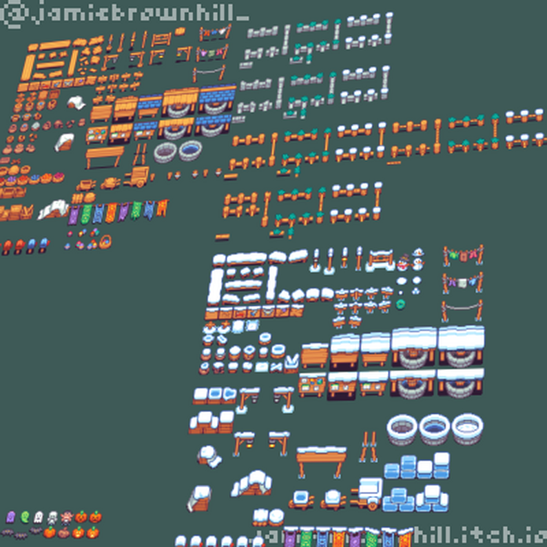 Solaria: Exterior Tileset - 16x16 Top Down Pixel Art Asset Pack by ...