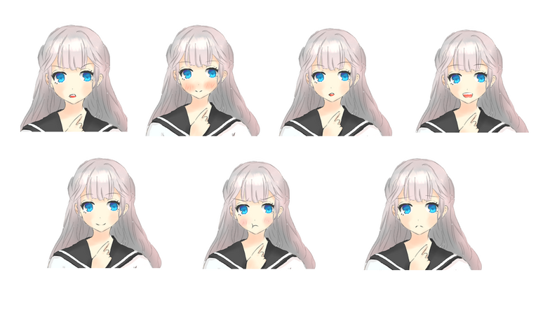 Free Character Sprite for Visual Novels (Keiko) by Potat0Master