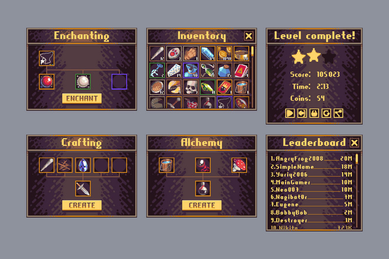 Game UI Pixel Art by Free Game Assets (GUI, Sprite, Tilesets)