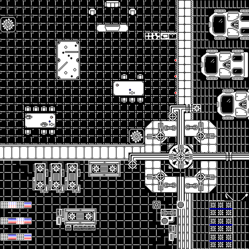 Topdown Retro Space Station Tileset and Characters by exPLAYration