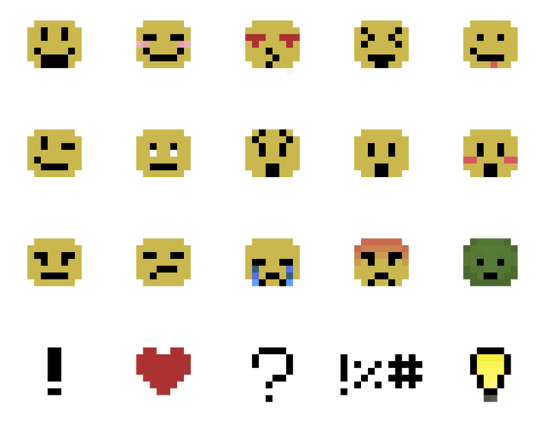 16x16 2D Emoticons & Reactions by actuallyKron