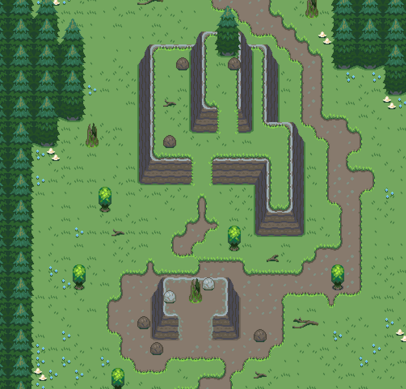 16x16 Forest Tileset by Fawf_art