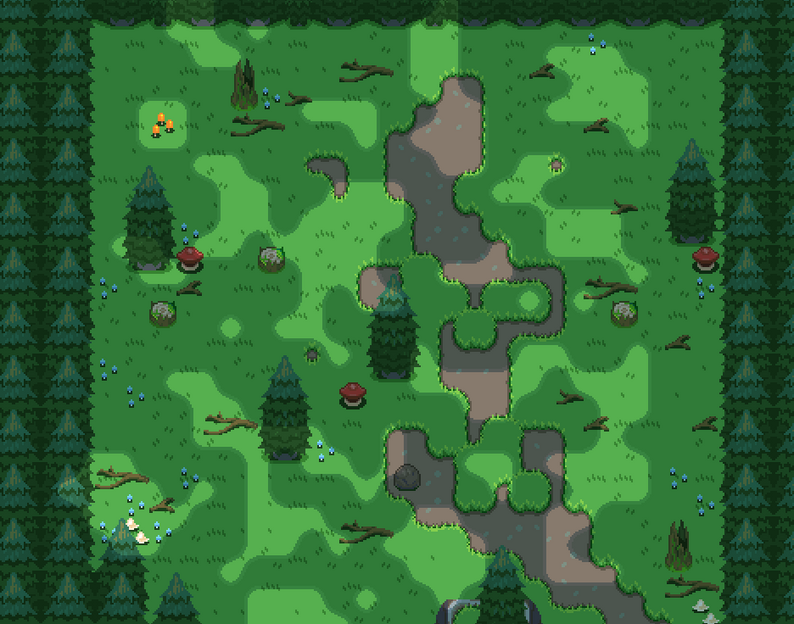 16x16 Forest Tileset by Fawf_art