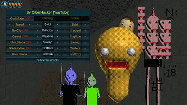 Guide to Baldi's Basics Mod Menu by ROSS'S SUMMER SESSIONS