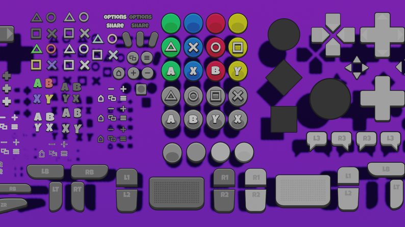 Casual Controller UI Overlay Graphics by LotsOfStuff