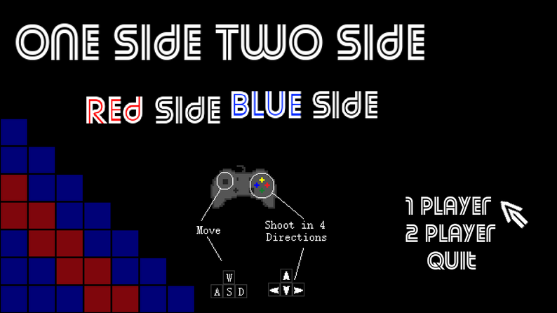 One Side Two Side Red Side Blue Side by Patrick