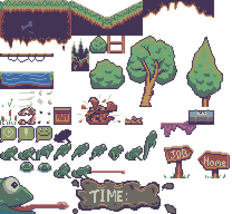 Frog Platformer Tileset by Eli Haun