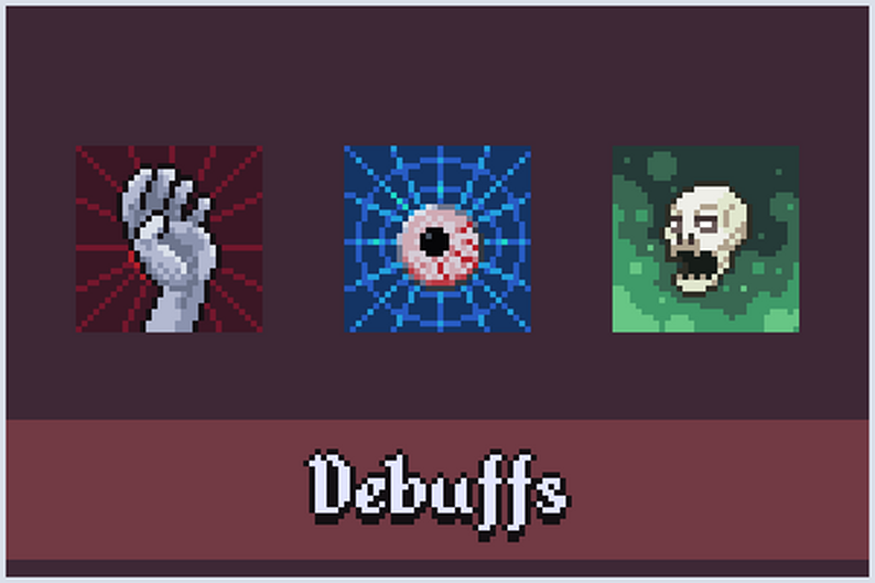 Pixel Icons - Spells & Skills by Benvictus