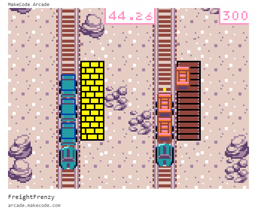 Freight Frenzy by LongPawGames for MakeCode Arcade Time Jam - itch.io Freight Frenzy by LongPawGames for MakeCode Arcade Time Jam - itch.io