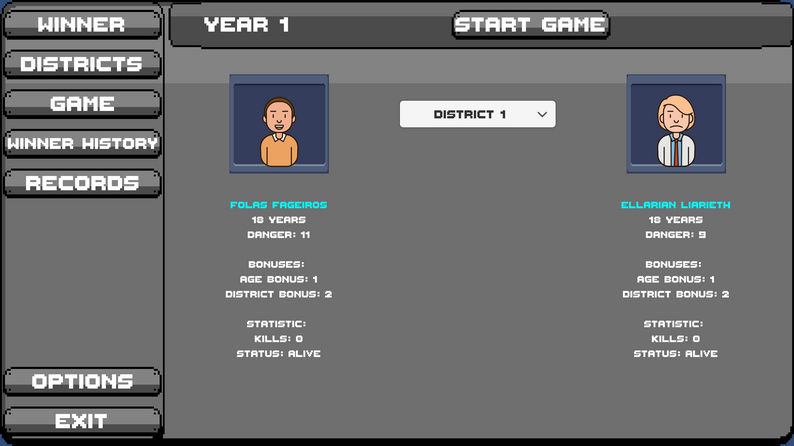 Hunger Games Simulator by ADGS