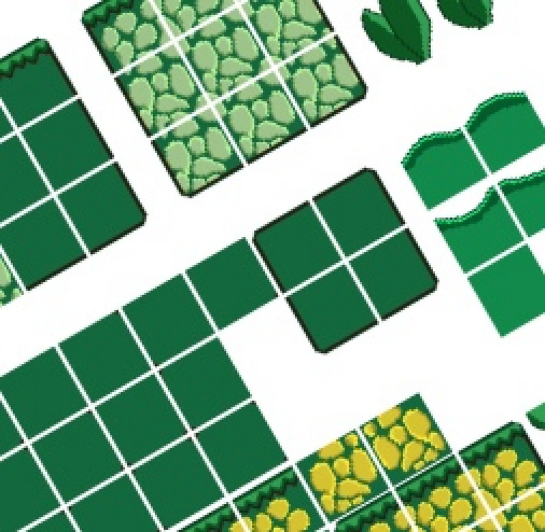 Jungle platform tileset tiles 32 x 32 by urulla2085