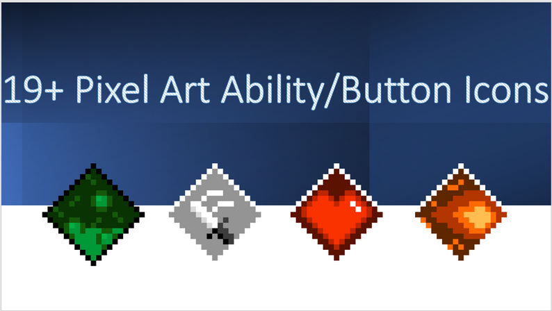19+ Pixel Ability/Button Icons! by M. DeVs
