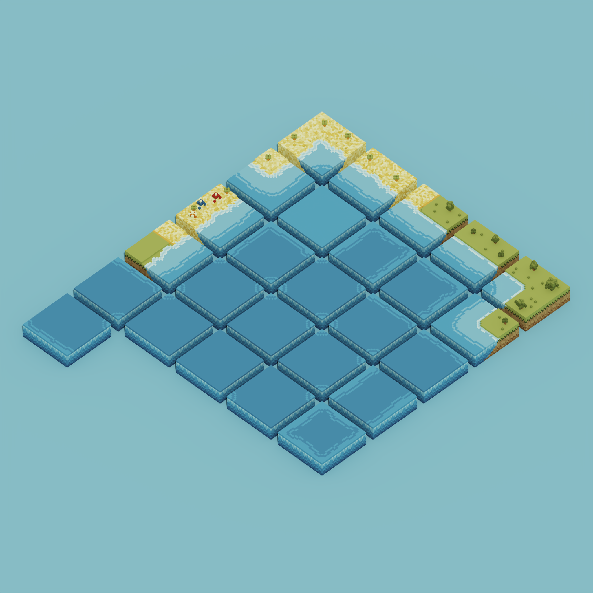 3D Overworld Tileset by MariaIsMe