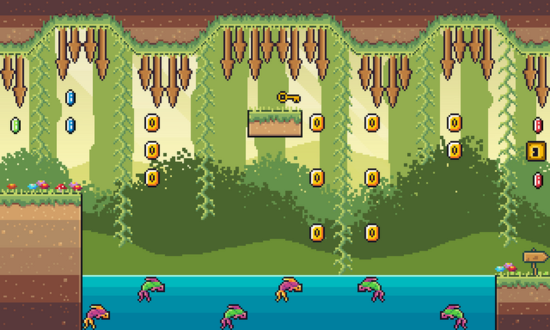 Forest Tileset 1 Pixel Art Game Asset by MariaParraGames