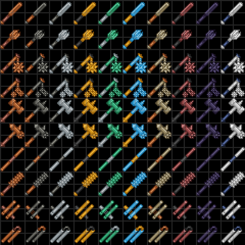 Pixel Art Icons – Ultimate Weapon Bundle – 24×24 by Frank's Unhinged