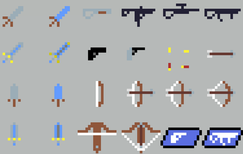 16X16 Weapons TileSet by Ceo Potato