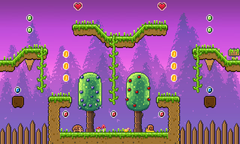 Forest Tileset 2 Pixel Art Game Asset by MariaParraGames