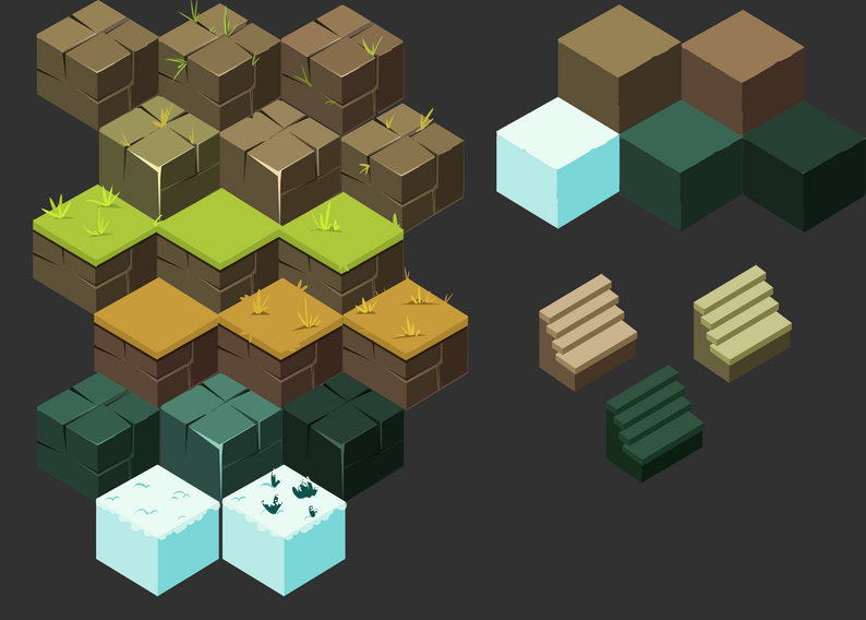 Isometric blocks (+ staircases ) by mewki