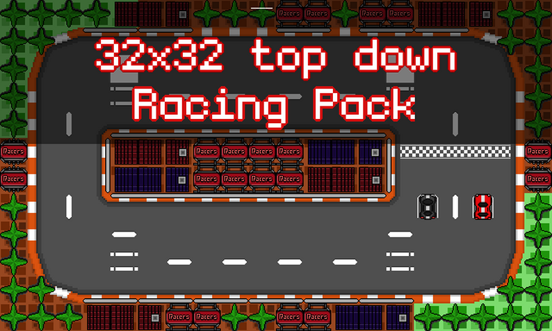 32x32 pixel art top down racing - Pack 1 by Ulises Freitas