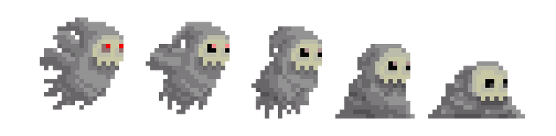 Ghost Pixel Art Animated Monster by Jose Moyano