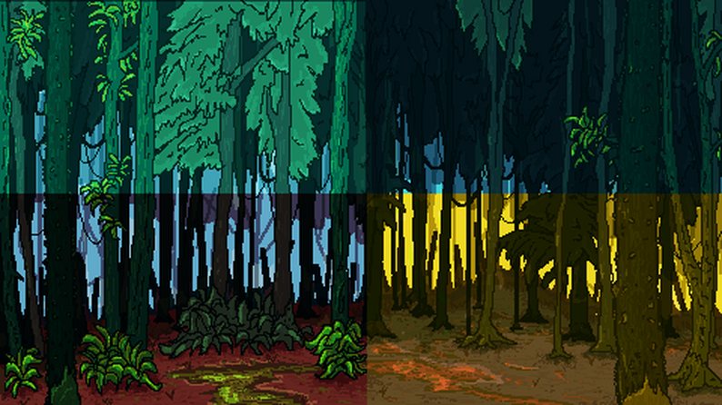 Pixel Forest Background by MarwaMJ