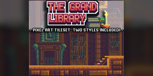 Grand Library - Pixel Art Tileset by unTied Games