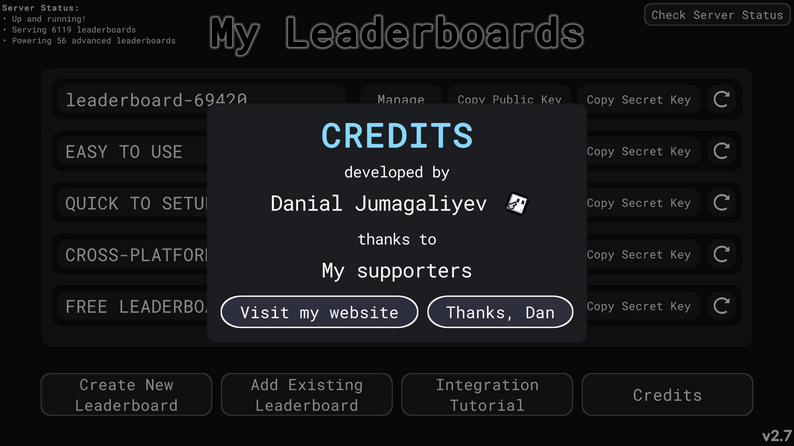 Leaderboard Creator by Danial Jumagaliyev