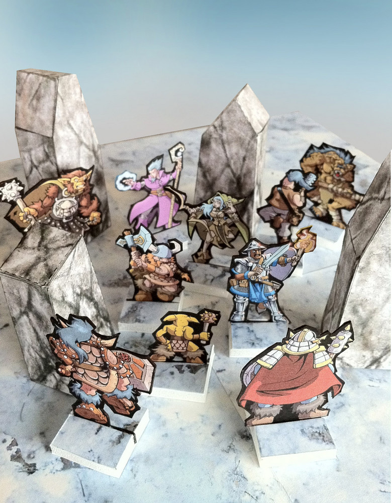 Darkfast Classic Fantasy Paper Miniatures Set Zero by Okumarts Games