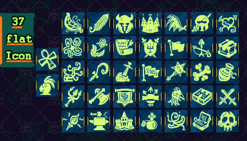 Pixel Flat RPG Icons by MarwaMJ