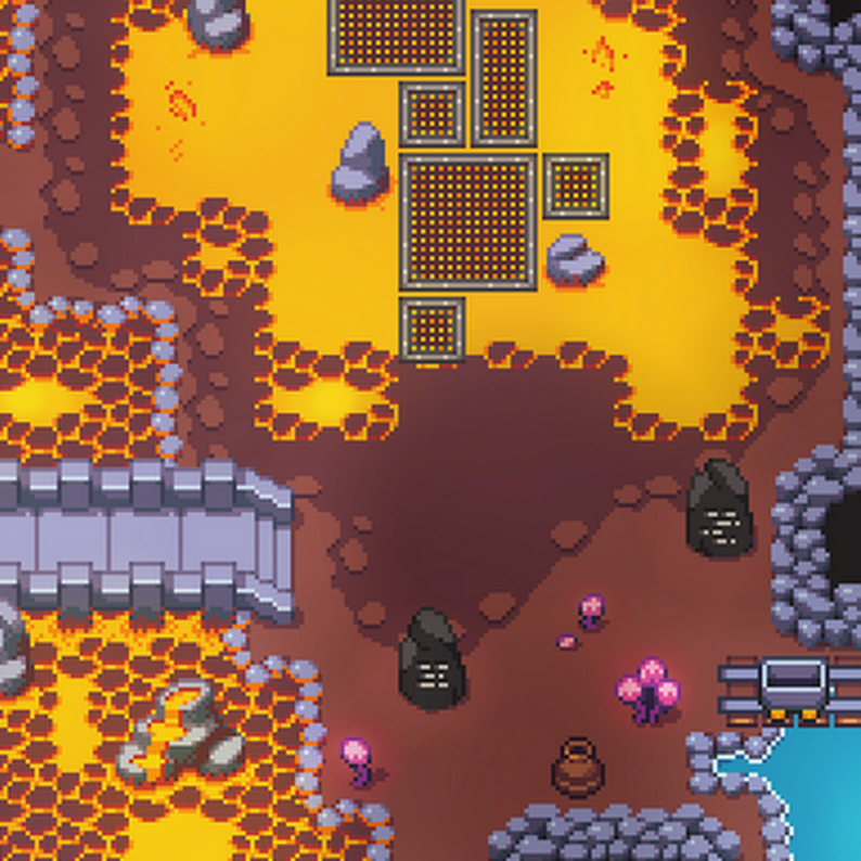 RPG asset tileset fire dungeon pack (Super Retro World by Gif) by Gif