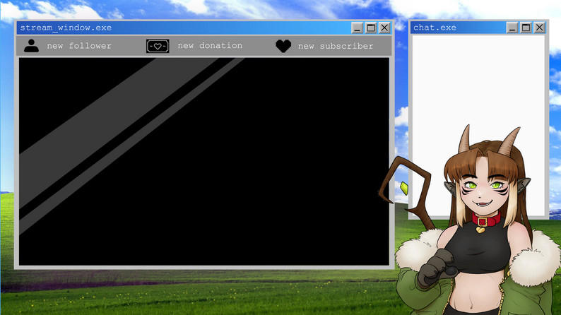 Retro Windows Stream Overlay Pack by kiren